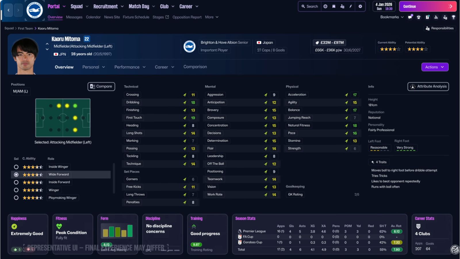 Football Manager 26 - First look at new UI - FMInside Football Manager ...