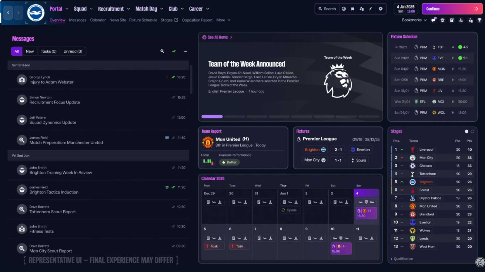 Football Manager 26 - First look at new UI - FMInside Football Manager Community